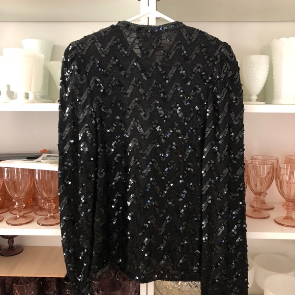 Creations lll | Jackets & Coats | Vintage Sequin Jacket With Bows ...